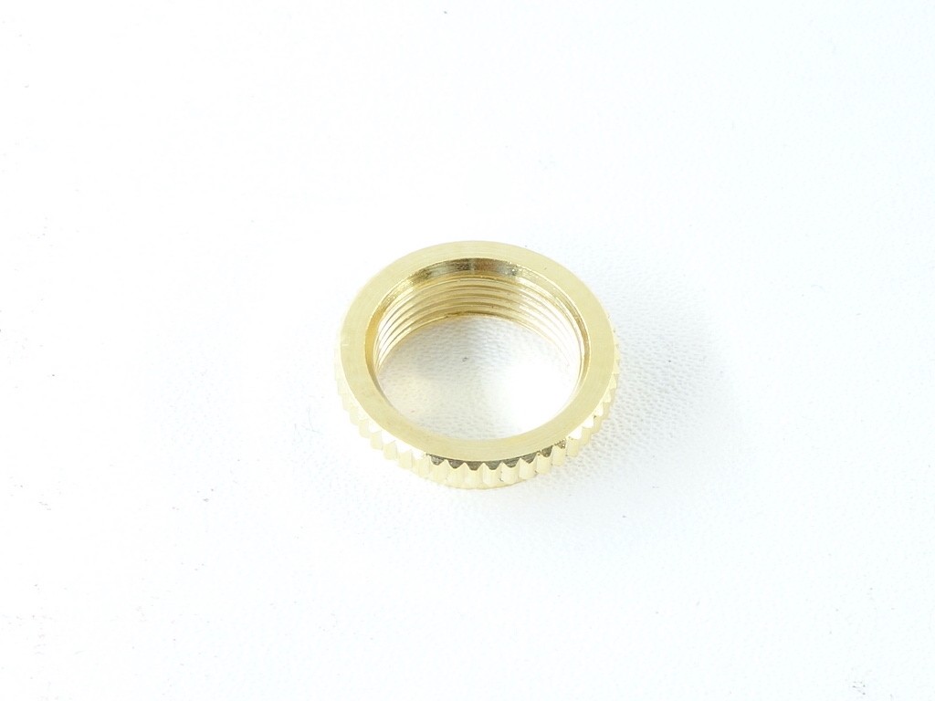 Deep Thread Round Nut for Switchcraft Toggle Gold